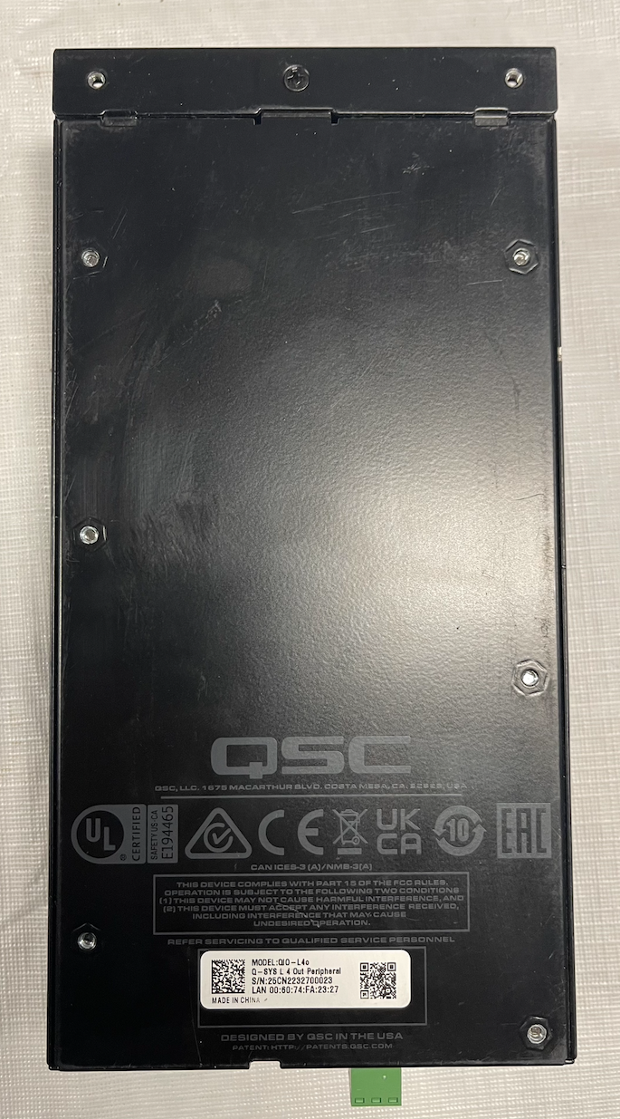 QSC Q-SYS QIO-L4O Peripheral - USED | eBay