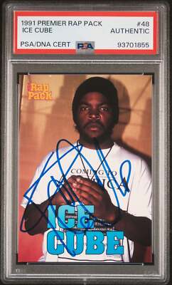 1991 Premier Rap Pack #48 Ice Cube Signed Autographed PSA/DNA Authentic ...
