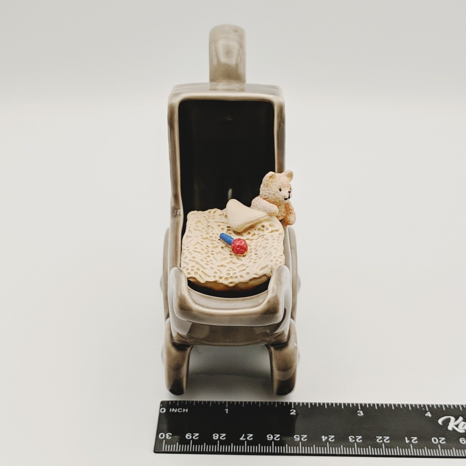 Vtg Park Rose Bridlington Pitcher Creamer Baby Buggy Pram Teddy Bear ...