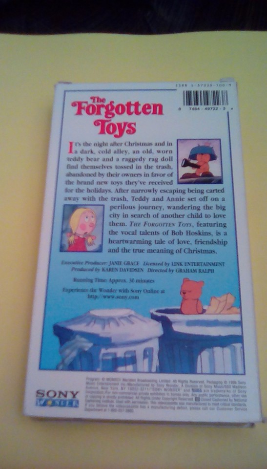 The Forgotten Toys 1995 VHS The Night After Christmas book Bob Hoskins voice OOP 74644972238| eBay