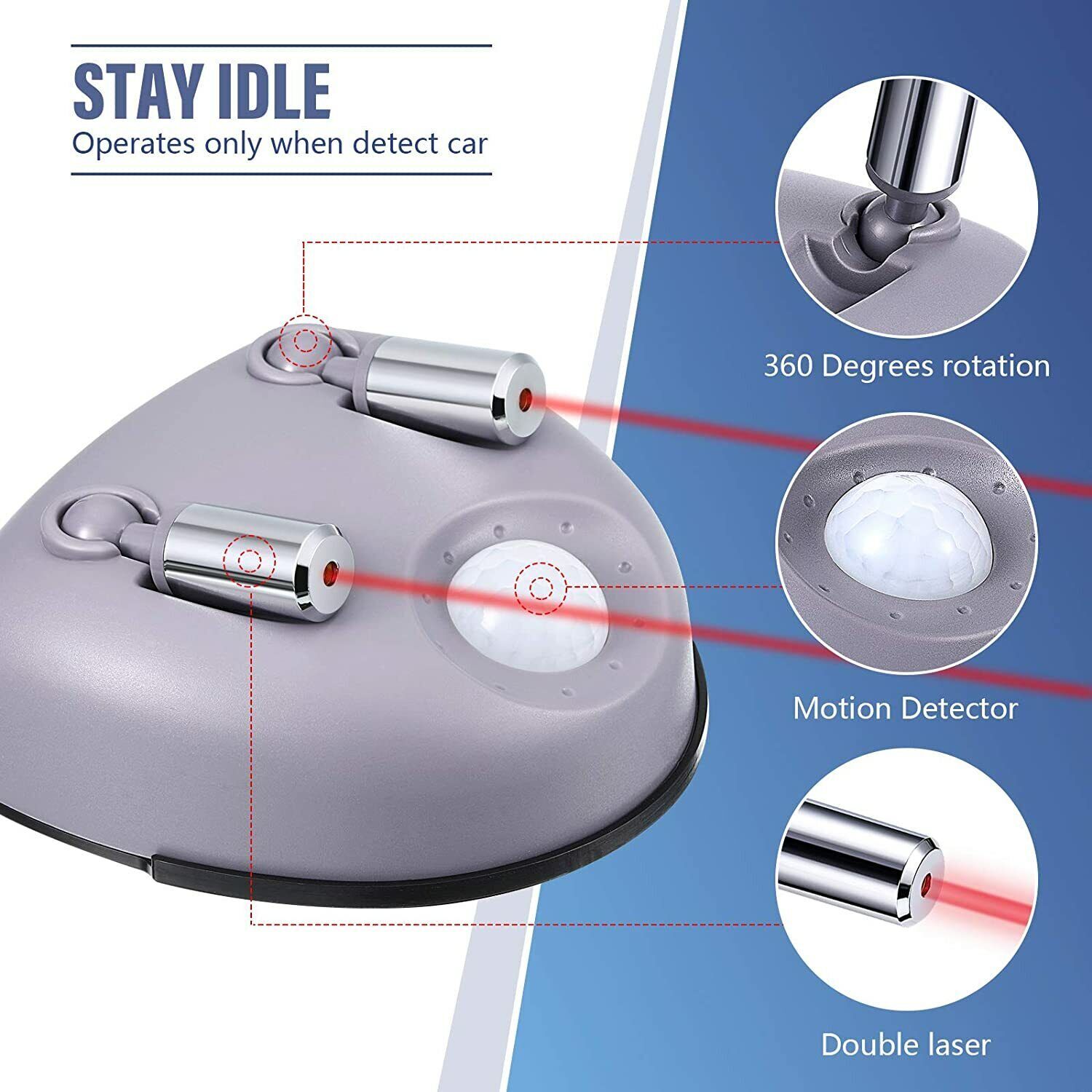 Dual Laser Line Garage Parking Assist Sensor Aid Guide Stop Light ...
