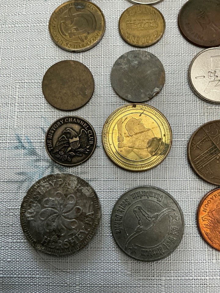 Lot Of 22 Vintage Misc. luxury tax, and more Token Coins | eBay