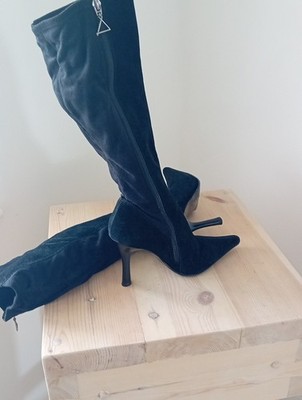 Daniel Footwear, Women's High Leg Boots, Black Suede, zip Fastening ...