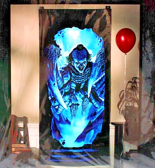 IT Pennywise Clown Wall Decor Halloween Party Decoration Banner Horror ...