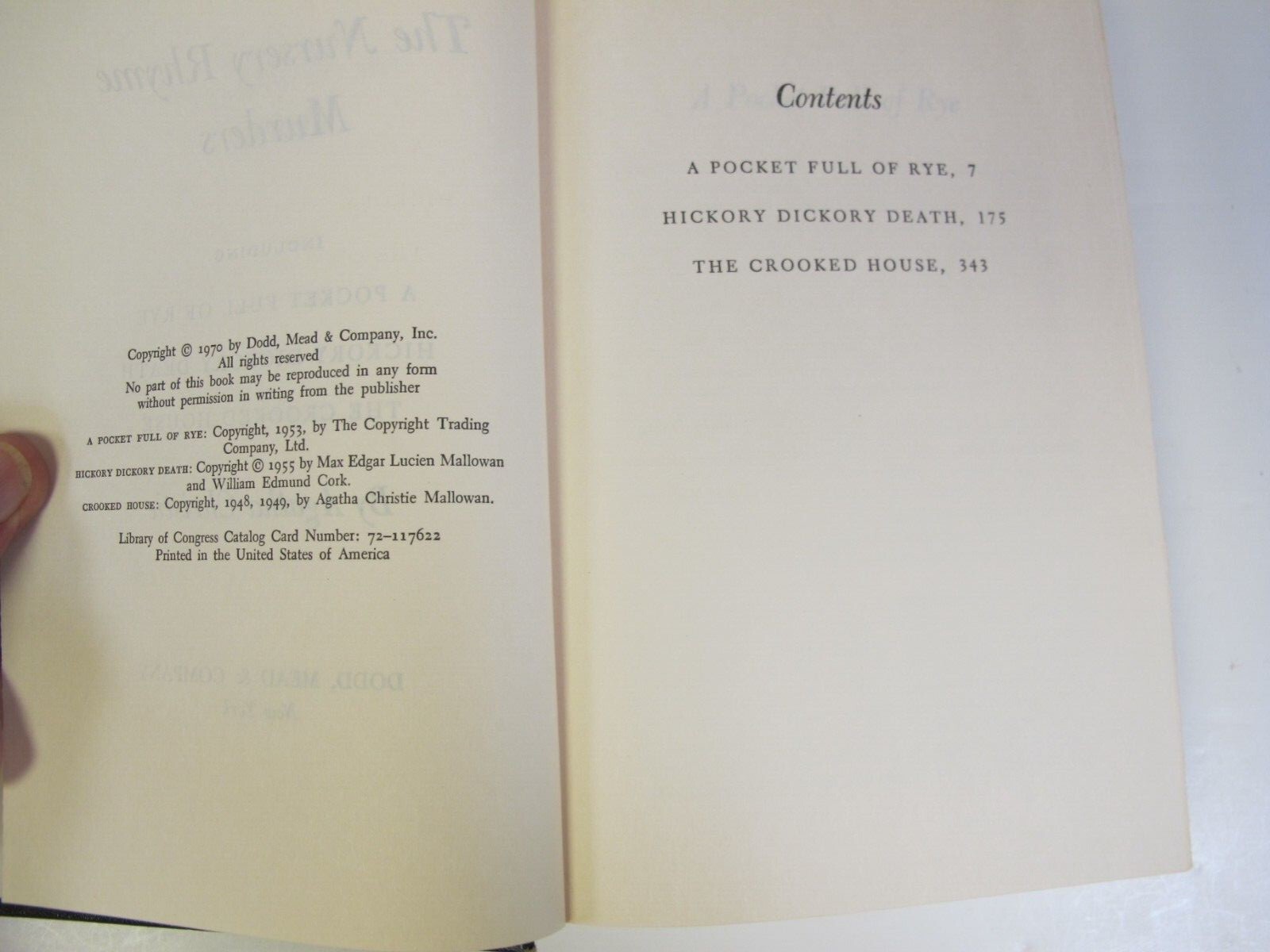 Murder on Board & The Nursery Rhyme Murders, Agatha Christie, Dodd and ...