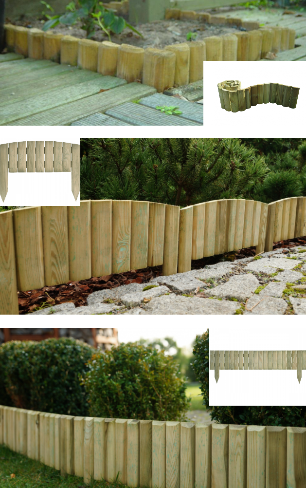 Wooden Garden Border Fencing