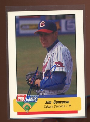 1994 Calgary Cannons JIM CONVERSE Signed Card autograph auto MARINERS ...