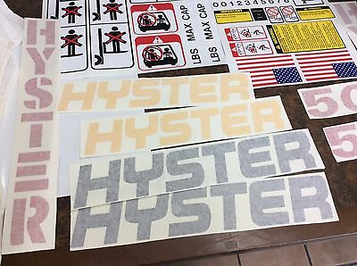 Hyster Forklift decal complete kit with safety decals Hyster 50 | eBay