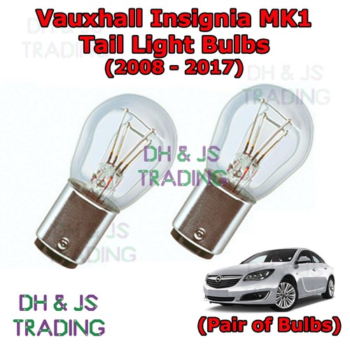 For Vauxhall Insignia Tail Light Bulbs Pair of Rear Tail Bulb Lights ...