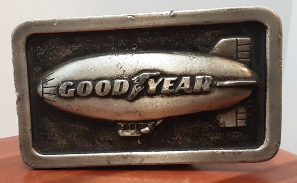 Vintage 1974 GoodYear TIre & Rubber Co Blimp Belt Buckle Bergamot Made ...