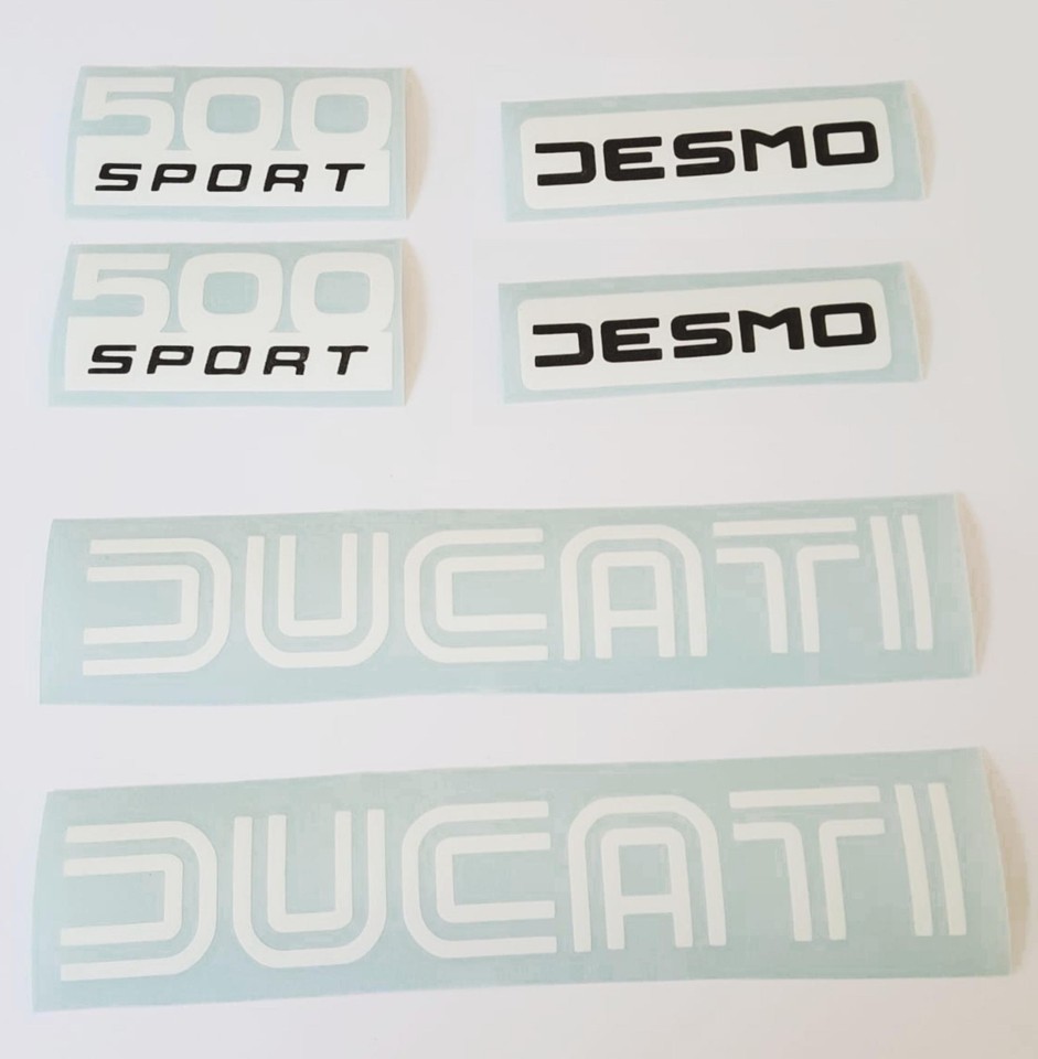 Ducati 500 sport Desmo kit adesivi serbatoio fiancate coda decals ...