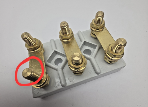 Electrical Motor Terminal Block, type SN 6 pole , small missing piece ...