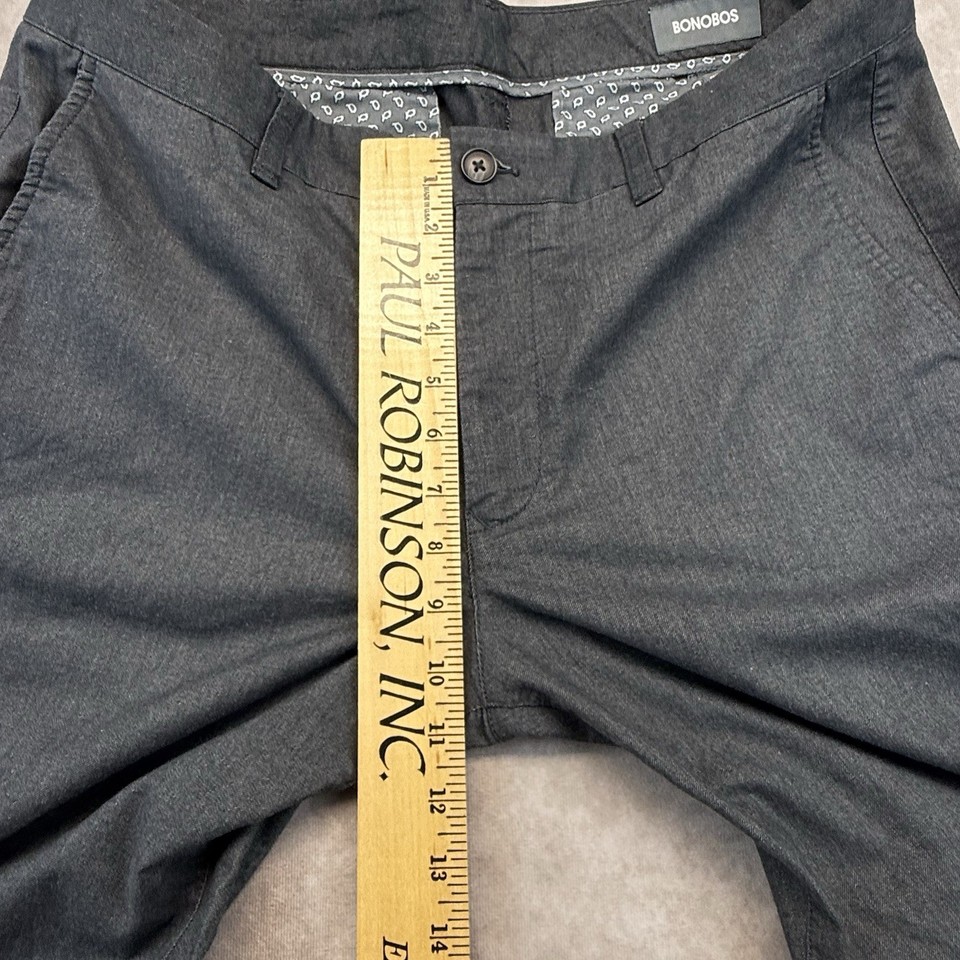 Bonobos Pants Mens 35x34 Tailored Fit Dark Gray Stretch Cotton Chino | eBay