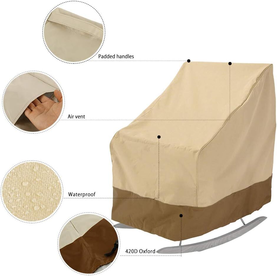 Patio Rocking Chair Cover Rocking Chair Covers for Outdoor Furniture ...