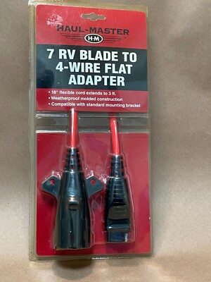 Haul Master 7-Way RV Blade to 4 Wire Flat Adapter W/Flex Cord #67647 ...