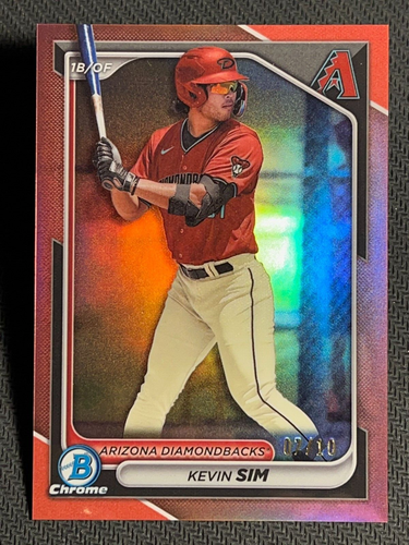 2024 Bowman Chrome ROSE GOLD REFRACTOR Kevin Sim 07/10 | eBay