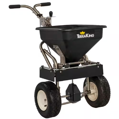 Commercial 70 Lb. Capacity Push Salt Broadcast Spreader with Stainless ...