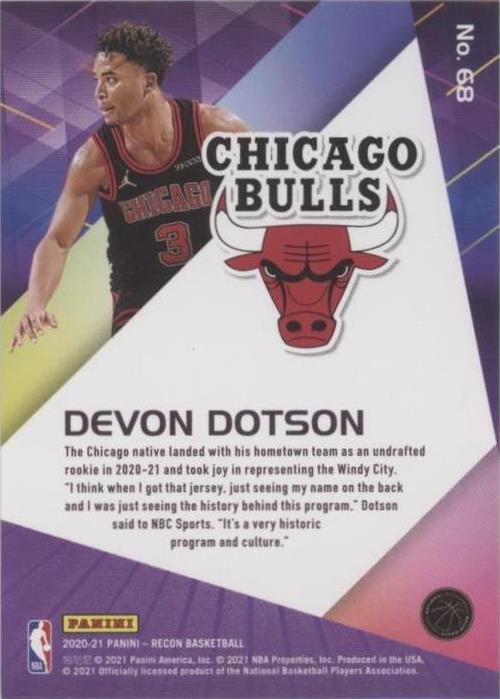 Las mejores ofertas en 2020-21 Panini Recon - #68 Devon Dotson | eBay