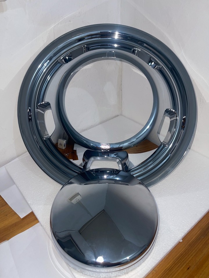 17" Chrome Wheel Simulators Fits Dodge 2003-18 Dually Wheels - Dual ...