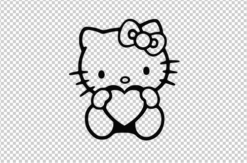 Hello Kitty Heart Vinyl Decal Sticker -Multiple Colors & Sizes- FREE ...