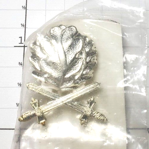 German WW2 Oak Leaves With Swords-Silver Finish Lapel Pin | eBay