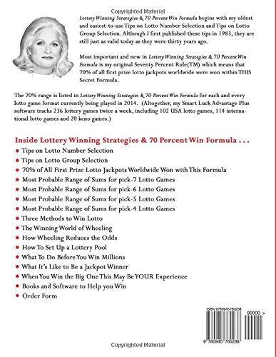 Lottery Winning Strategies 70 Percent Win Formula Paperback by MS Gail ...