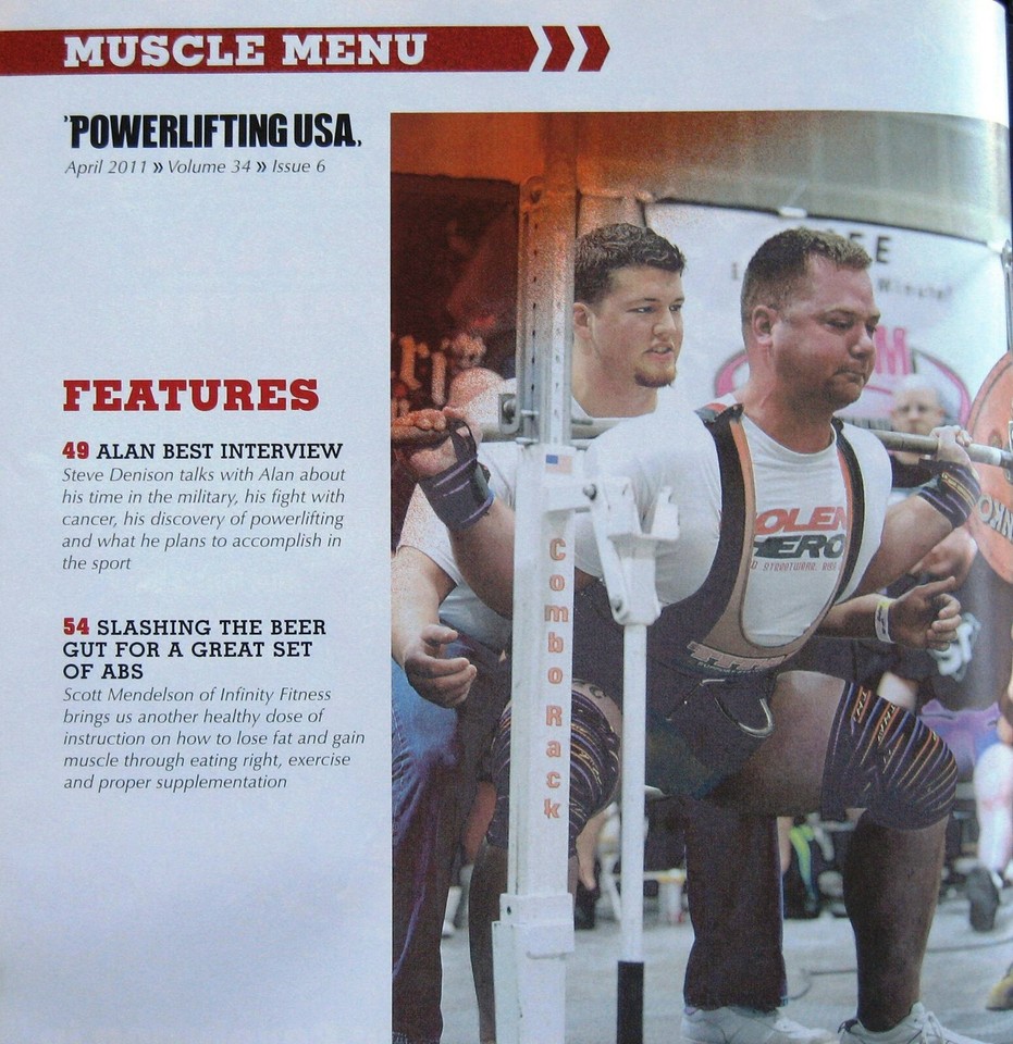 Powerlifting USA Magazine April 2011 Alan Best Cover Weightlifting ...