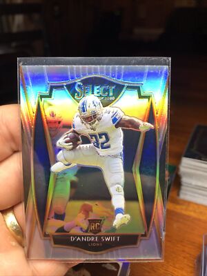 2020 Select D'Andre Swift Silver PRIZM PREMIER Level #151 RC Deandre ...