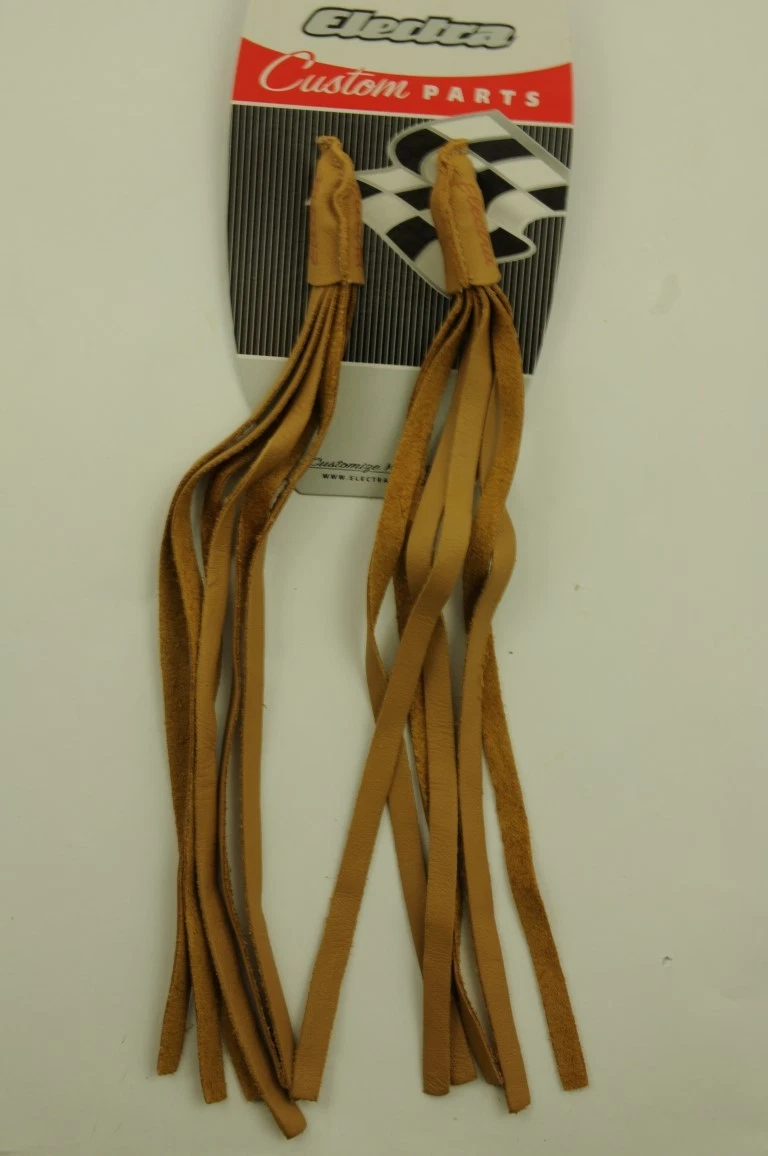 BICYCLE STREAMERS BLACK LEATHER FOR SCHWINN ROADMASTER