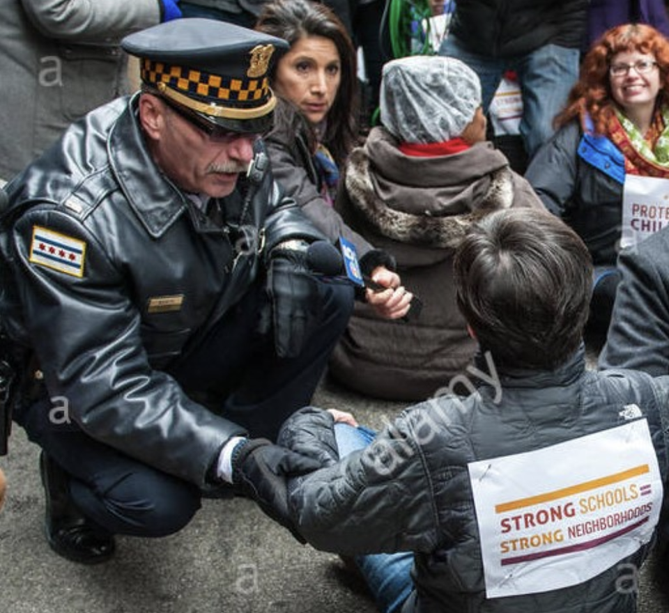 Chicago Police Motorcycle Crop Leather Jacket 2XL 110-115 | eBay