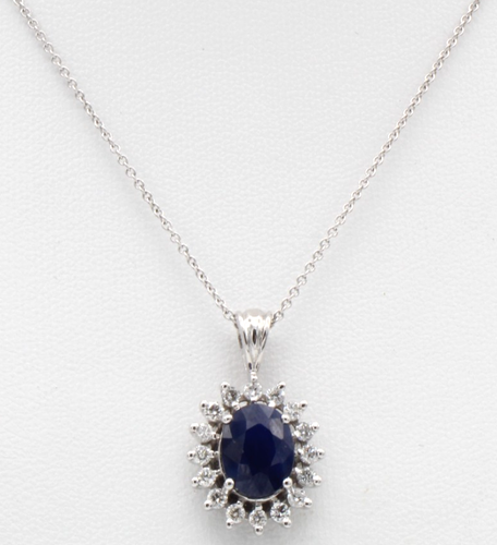 Effy Royalty 14k Sapphire 0.39ct Diamond 18 Inch Necklace D-420 | eBay