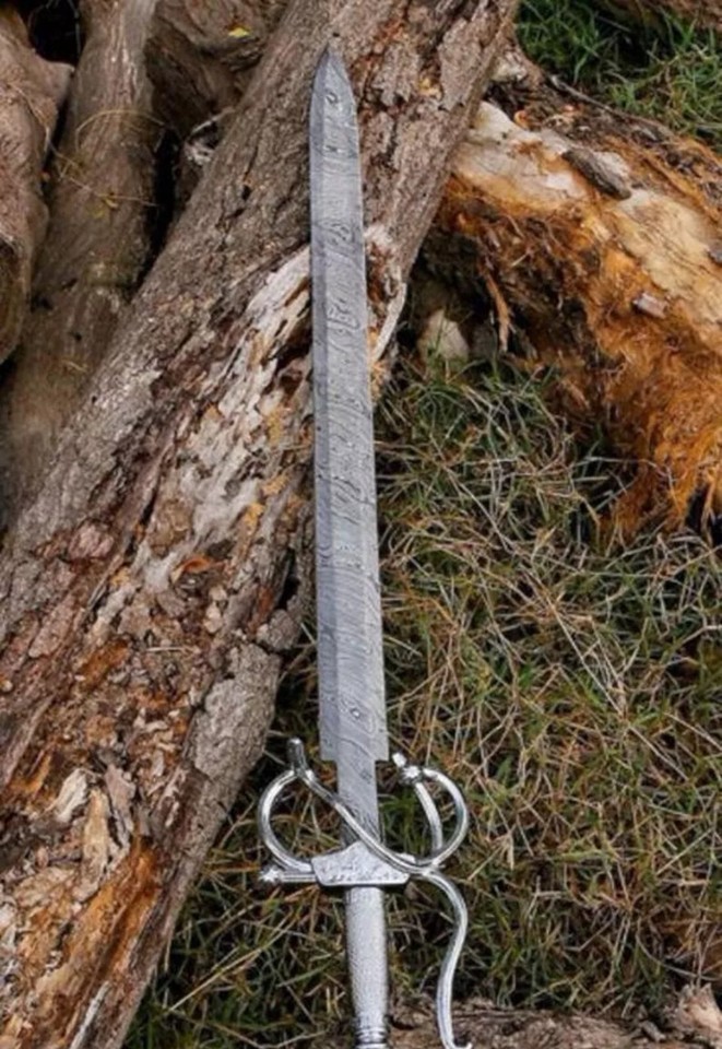 Custom Handmade Carbon Steel Blade Rapier Sword| Medieval Sword ...