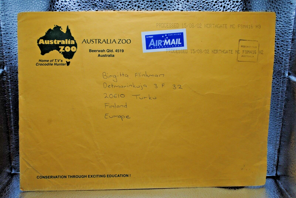 Steve Irwin Signed Crocodile Hunter Fan Club Package Very RARE Photo ...