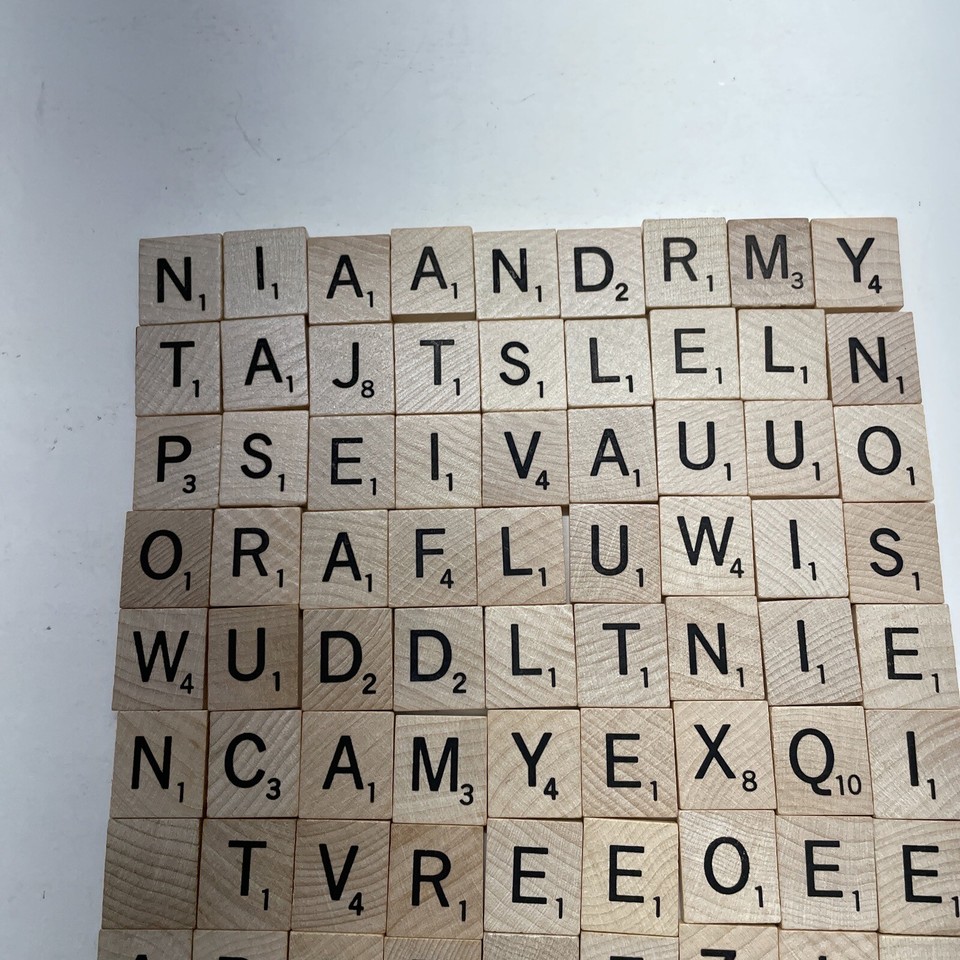 SCRABBLE WOOD TILES 99 Pieces Sets Letters Wooden Replacement | eBay