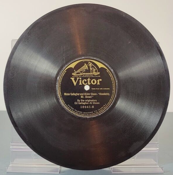 10" Shellac Record Ed Gallagher Al Shean Mr Gallagher & Mr Shean Victor ...