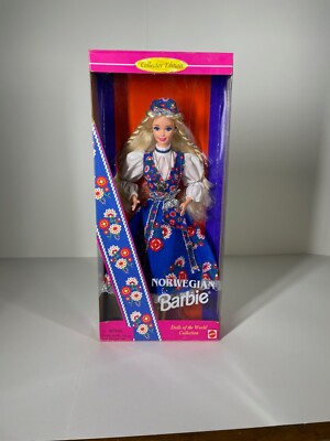 1995 NORWEGIAN BARBIE Dolls Of The World Collector Edition #14450 ...