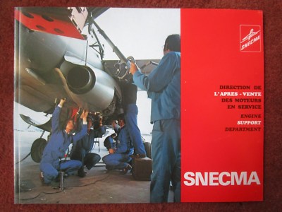 1970'S PLAQUETTE SNECMA APRES VENTE MOTEUR AVIATION ENGINE SUPPORT ...
