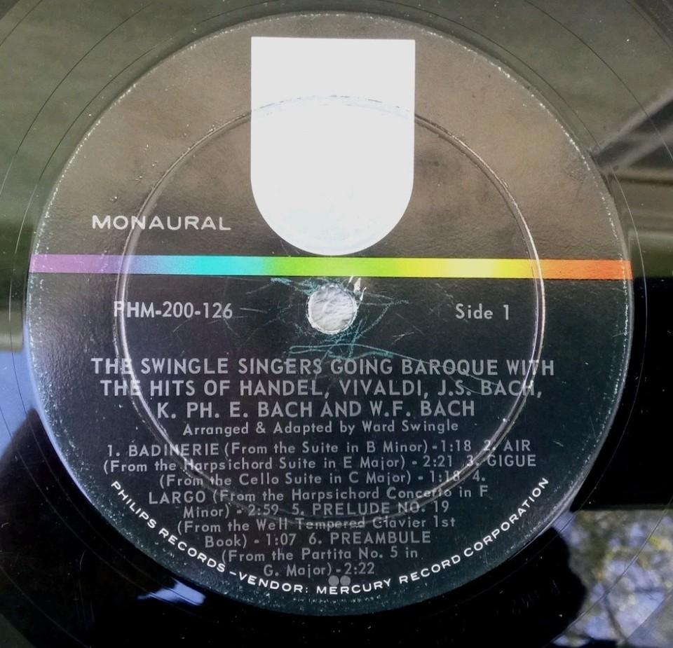 SWINGLE SINGERS lot of 3 Philips LPs Bach's Greatest Hits, Baroque ...