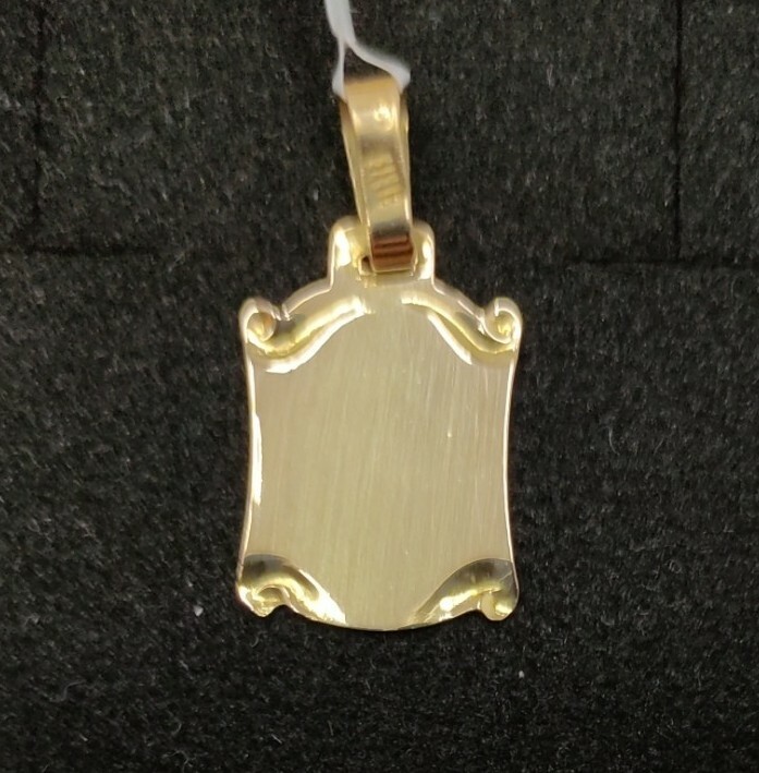 18K Gold Pendant And Chain. Virgo Horoscope, Scroll Shape. | eBay