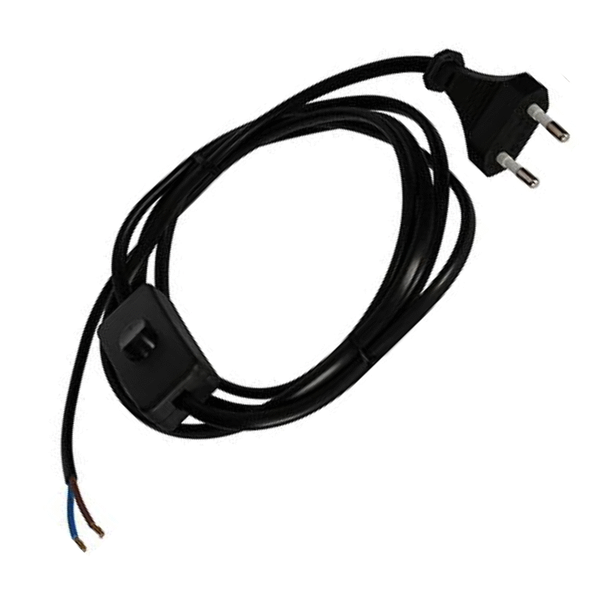 Anschlussleitung Zuleitung mit Euro-Stecker 1,8m 2-polig Netzkabel ...
