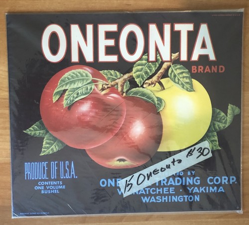 Oneonta Brand NOS Apple Crate Labels - Wholesale lot - 15 Labels | eBay