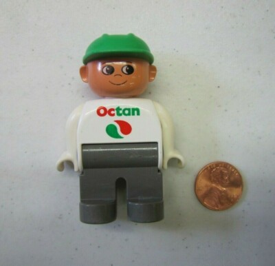 Lego Duplo OCTAN FUEL WORKER DRIVER MAN DAD FATHER in Green Hat 2.5 ...