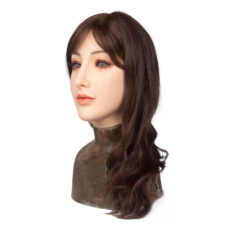 Head Mask Full Face Disguise+Silicone Full Bodysuit Fake Boob Fake ...