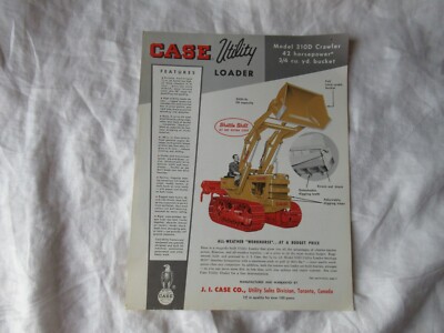 Case 310D crawler loader specification sheet brochure | eBay