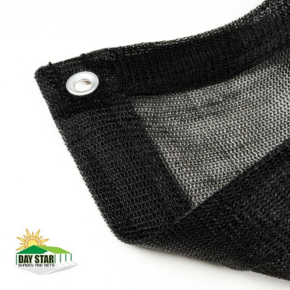 DAY STAR SHADES 5X12 (Black) HD Mesh Tarp Net Sun Shade Fence Screen ...
