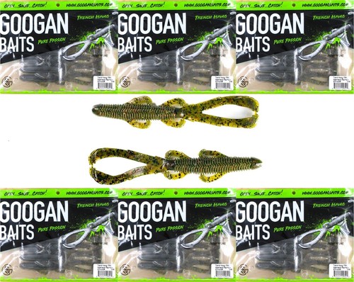 (6) Packs Googan Squad 6" Trench Hawg Watermelon Red Flake Brand New In ...