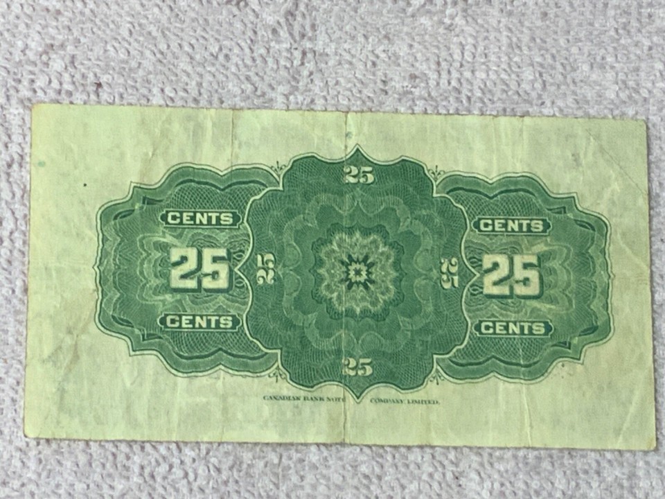 1923 Dominion of Canada 25 Cent Banknote Campbell-Clark Signatures | eBay