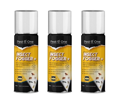 Cluster Fly Killer Insect Fogger Bombs (150ml) - Pack of 3 for Larger ...