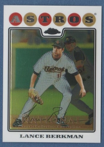 LANCE BERKMAN 2008 Topps Chrome PROMO National Convention #100 Astros ...