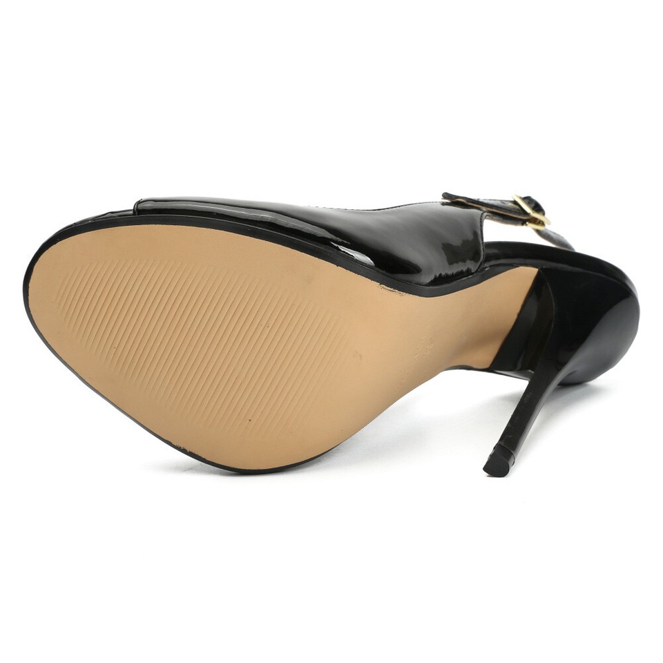 Men's Peep Toe Slingbacks Red Plus Siz Drag Queen Crossdresser Women ...